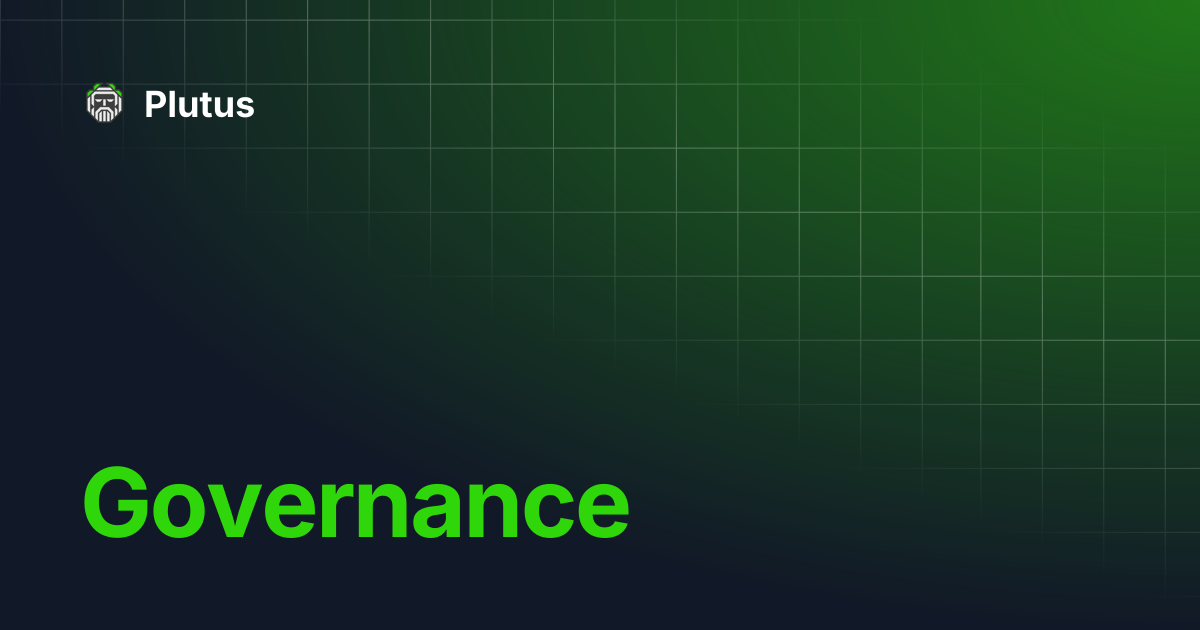 Governance | Plutus